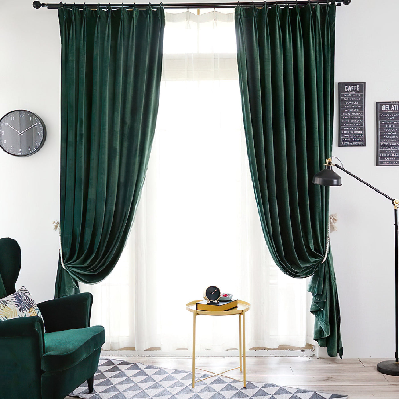 Emerald Green Velvet Curtain｜Rideaux Deco®